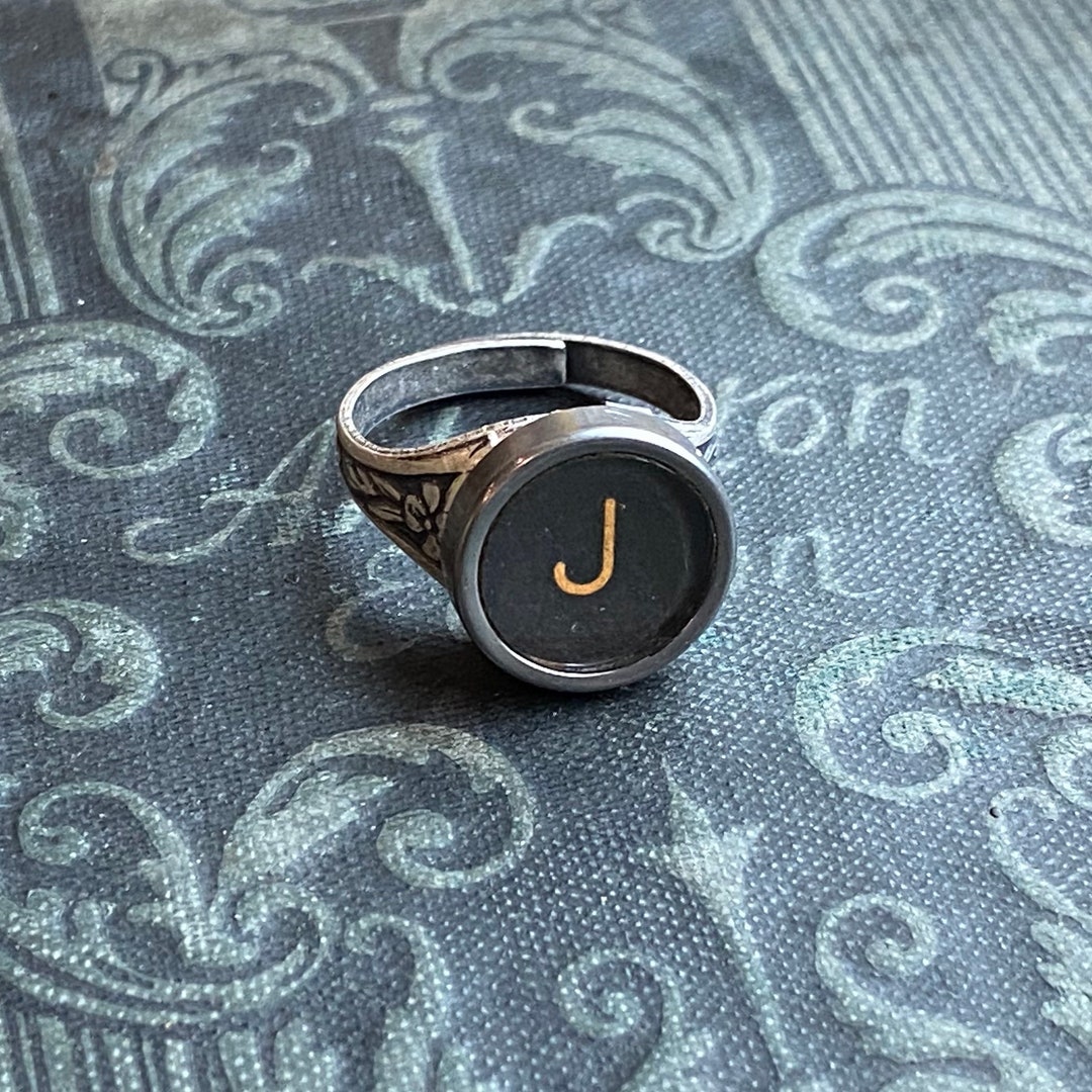 Personalized Vintage Typewriter Key Ring – Adjustable Antique Jewelry ...