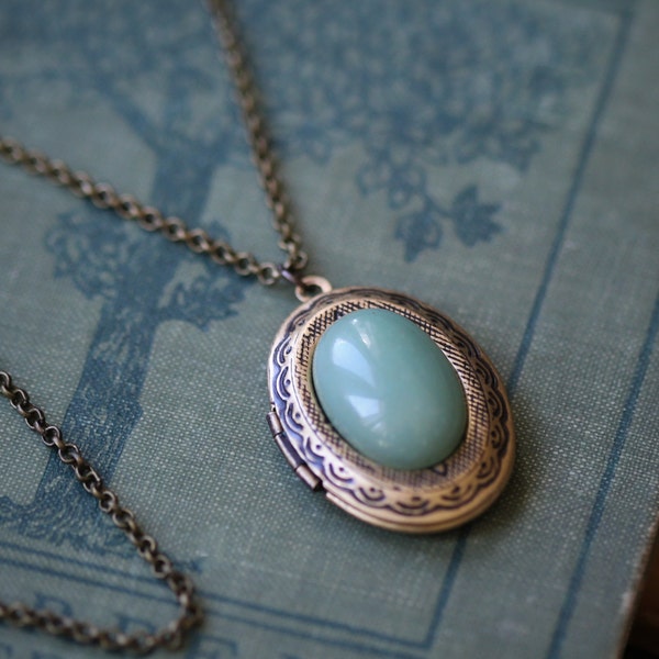 Stone Locket - Etsy