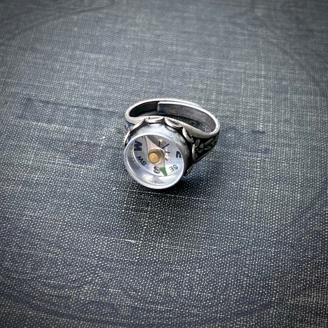 Vintage Style Compass Ring With Adjustable Sterling Silver Edwardian ...