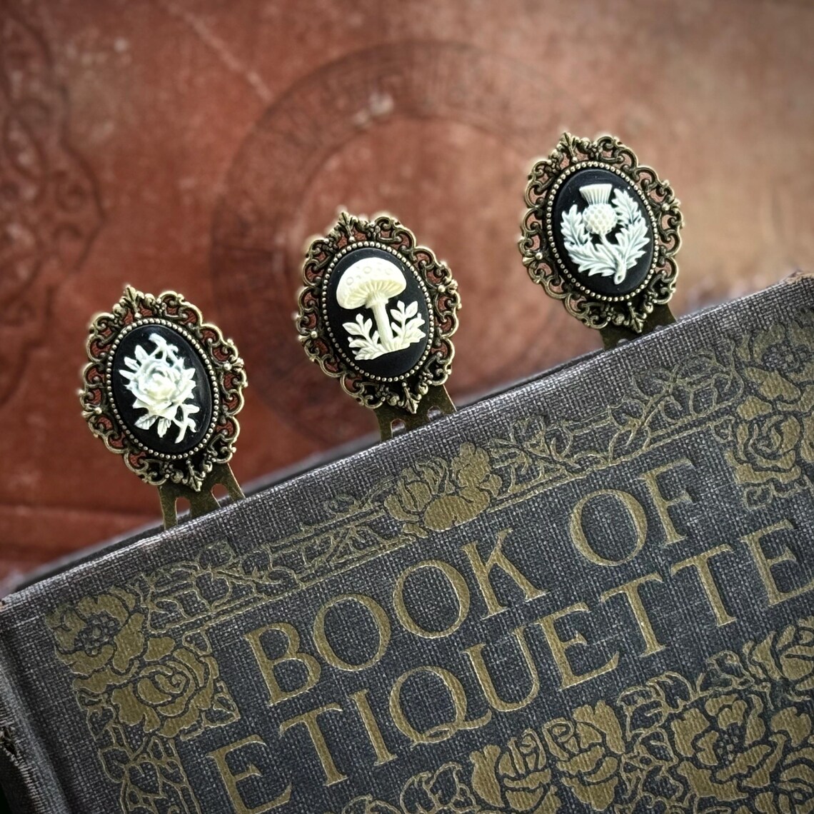 Botanical Bookmarks for Plant Lovers, in Vintage Style Bronze, Choose a ...