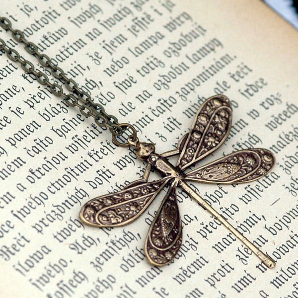 Dragonfly Necklace - Etsy