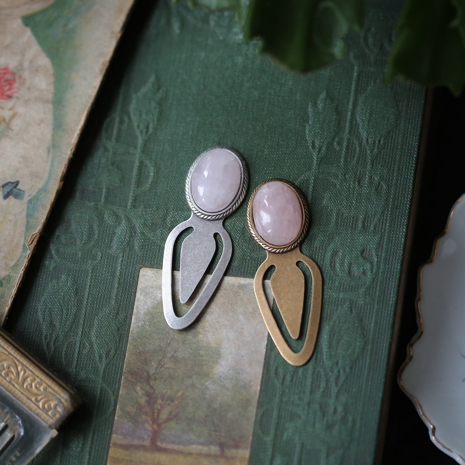 Stone Bookmarks Pick a Semi-precious Stone Aventurine Onyx Tigereye ...
