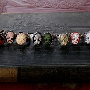 Skeleton Lady Cameo Ring - Etsy