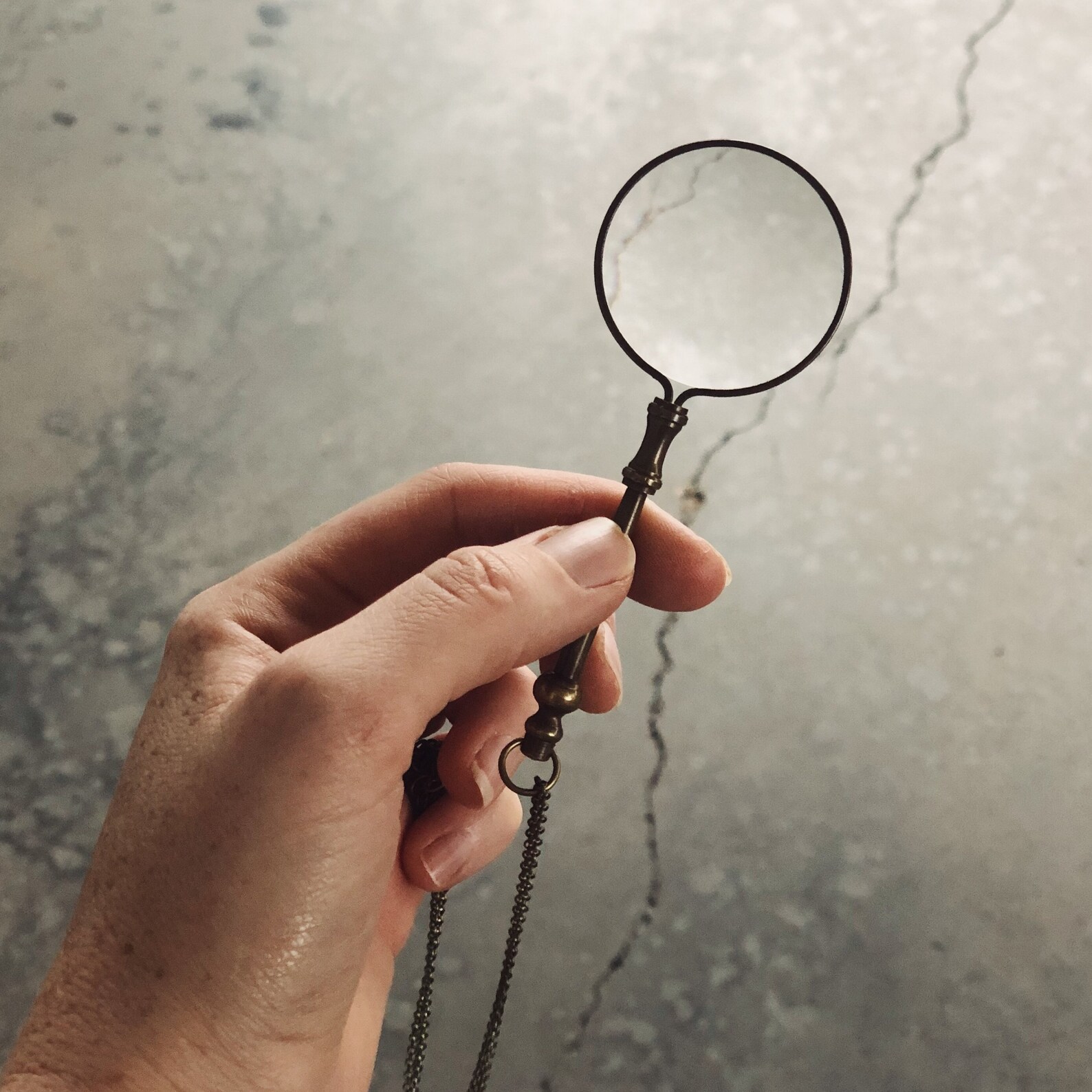Monocle Magnifying Glass Necklace in Art Deco Style Antiqued Brass - Etsy