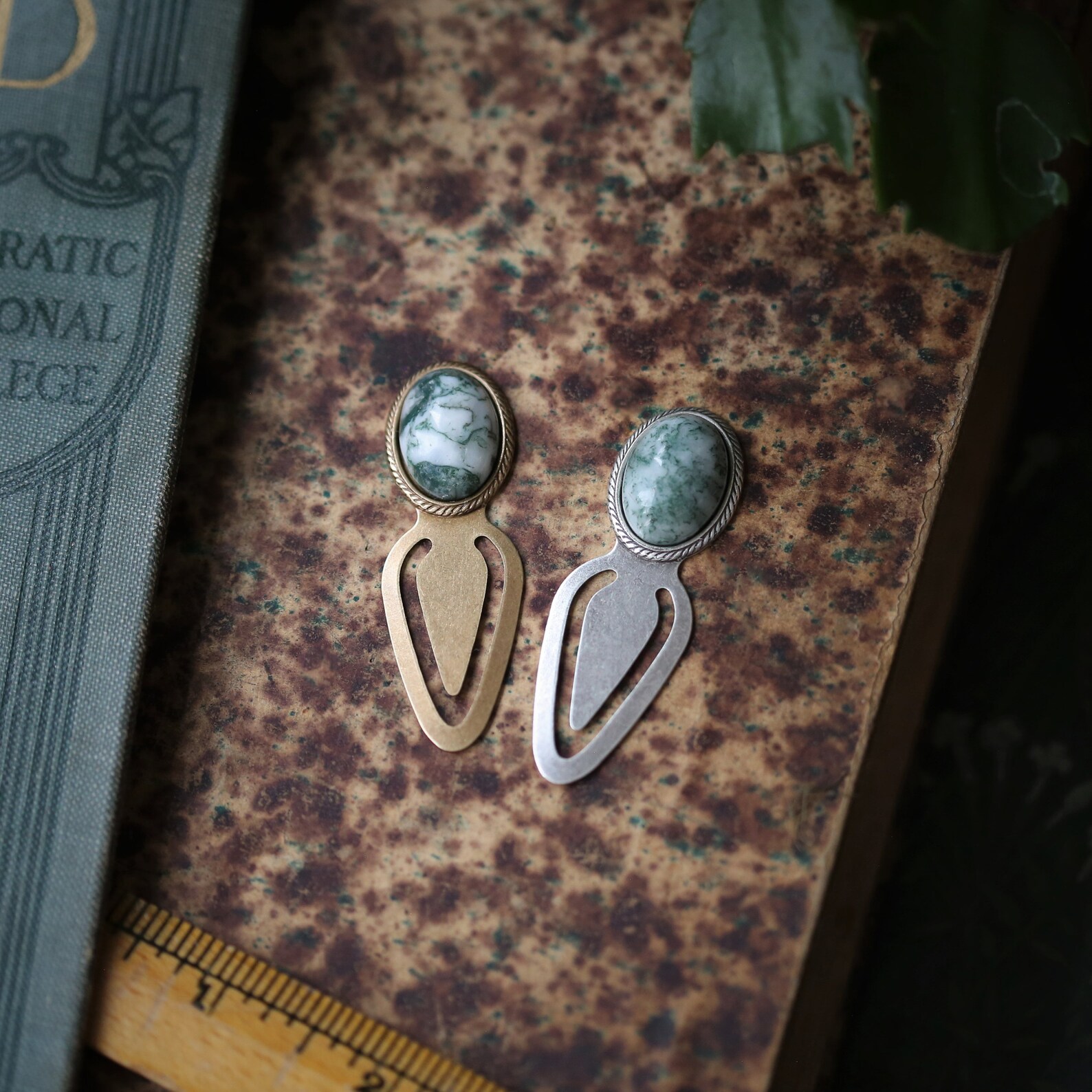 Stone Bookmarks Pick a Semi-precious Stone Aventurine Onyx Tigereye ...
