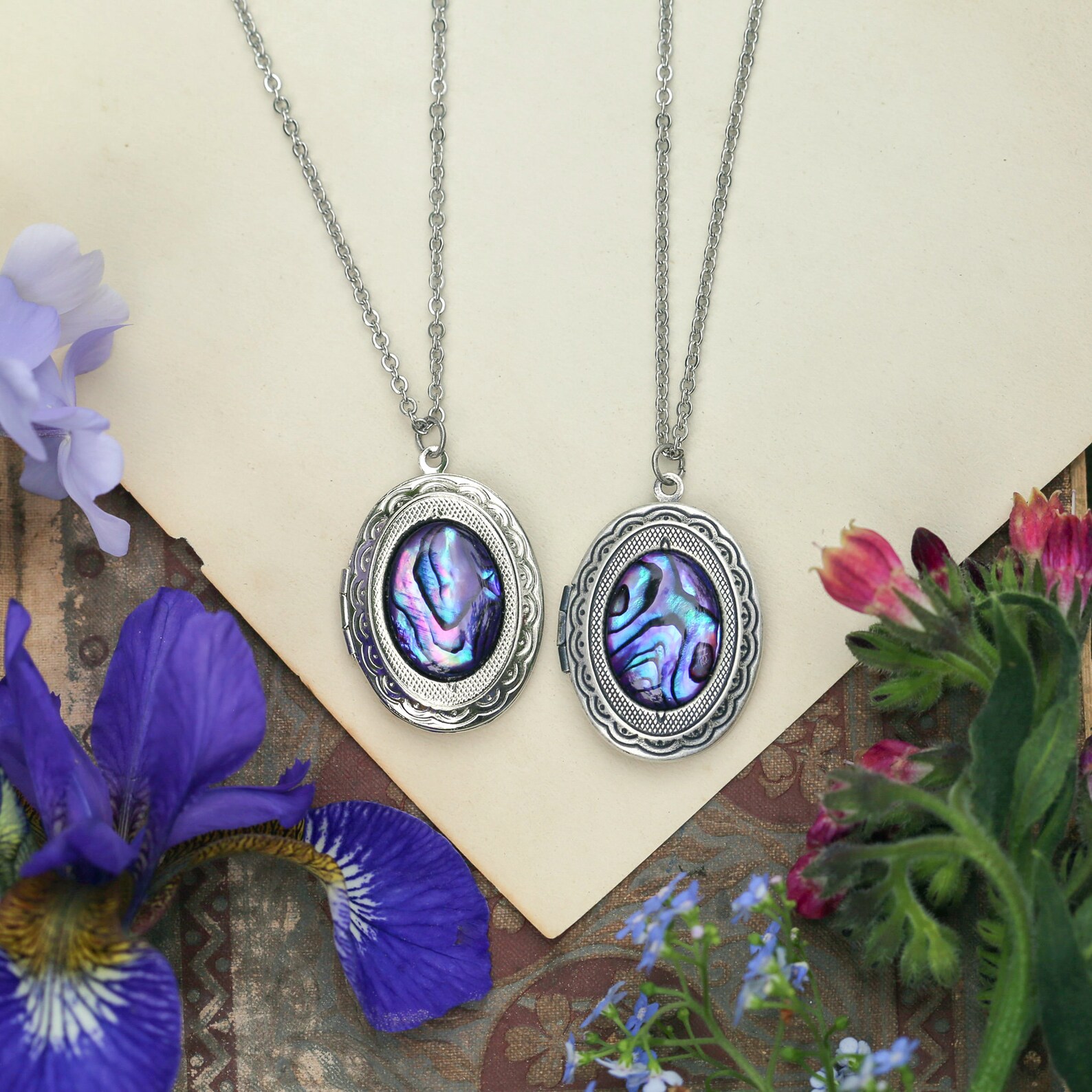 Shell Oval Locket in Pink, Blue, Purple or Yellow - Etsy