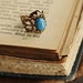 Blue Howlite Ring on Brass or Silver - Etsy