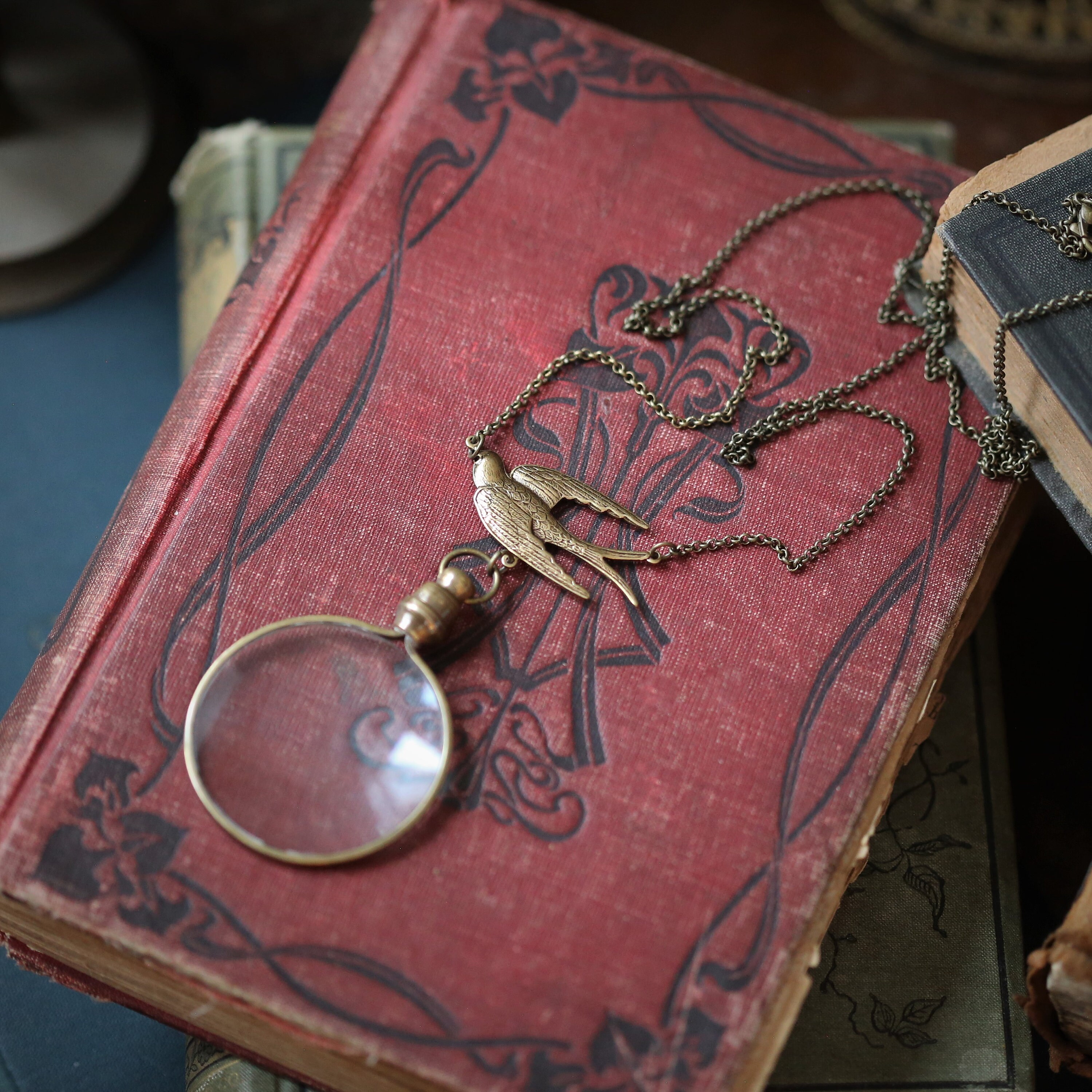 Victorian Monocle Necklace Choose From 8 Brass Filigree - Etsy UK