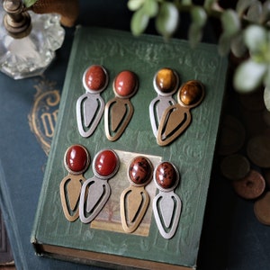 Stone Bookmarks - Pick a Semi-precious Stone Aventurine Onyx Tigereye ...
