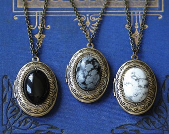 Stone Locket | Etsy