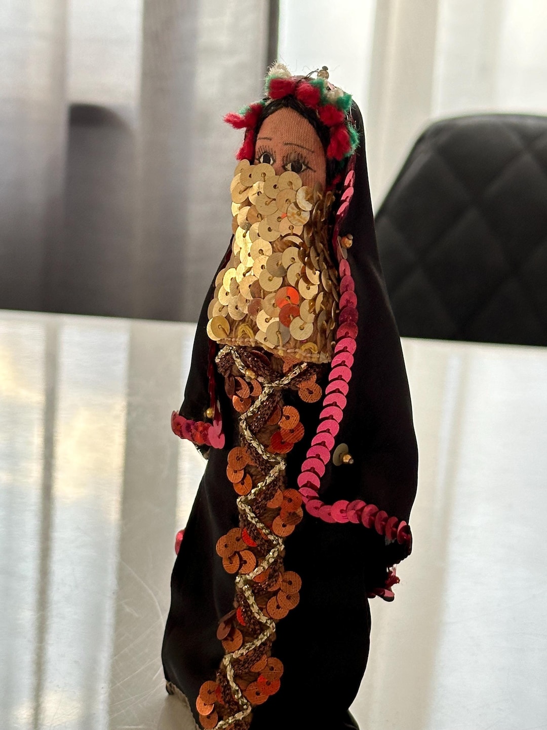 Vintage Ethnic Arab Muslim Woman Doll, Traditional Burka Costume ...