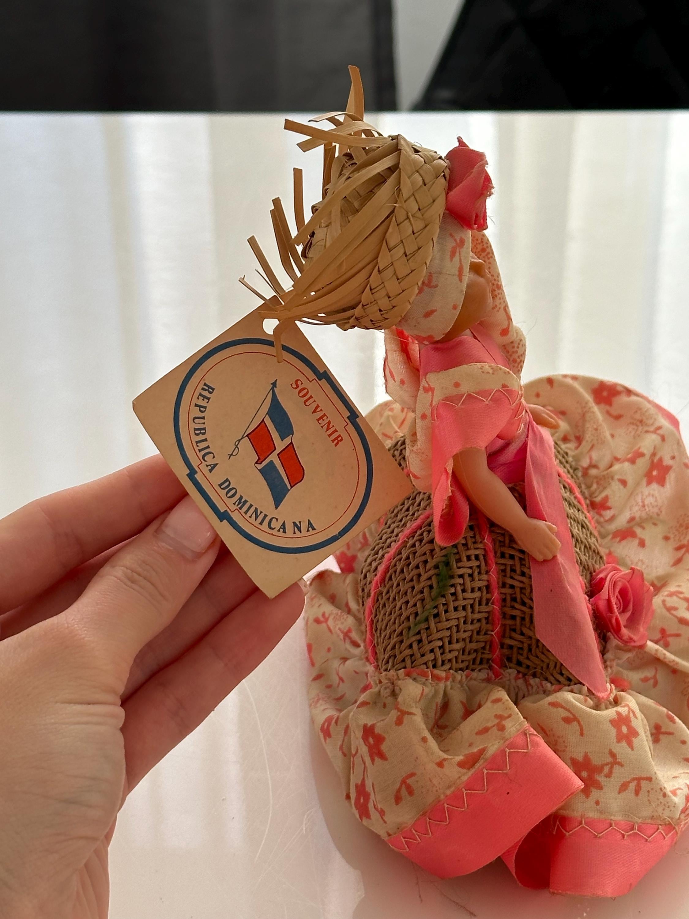 Vintage Dominican Republic Souvenir Doll, Handcrafted Collectible ...