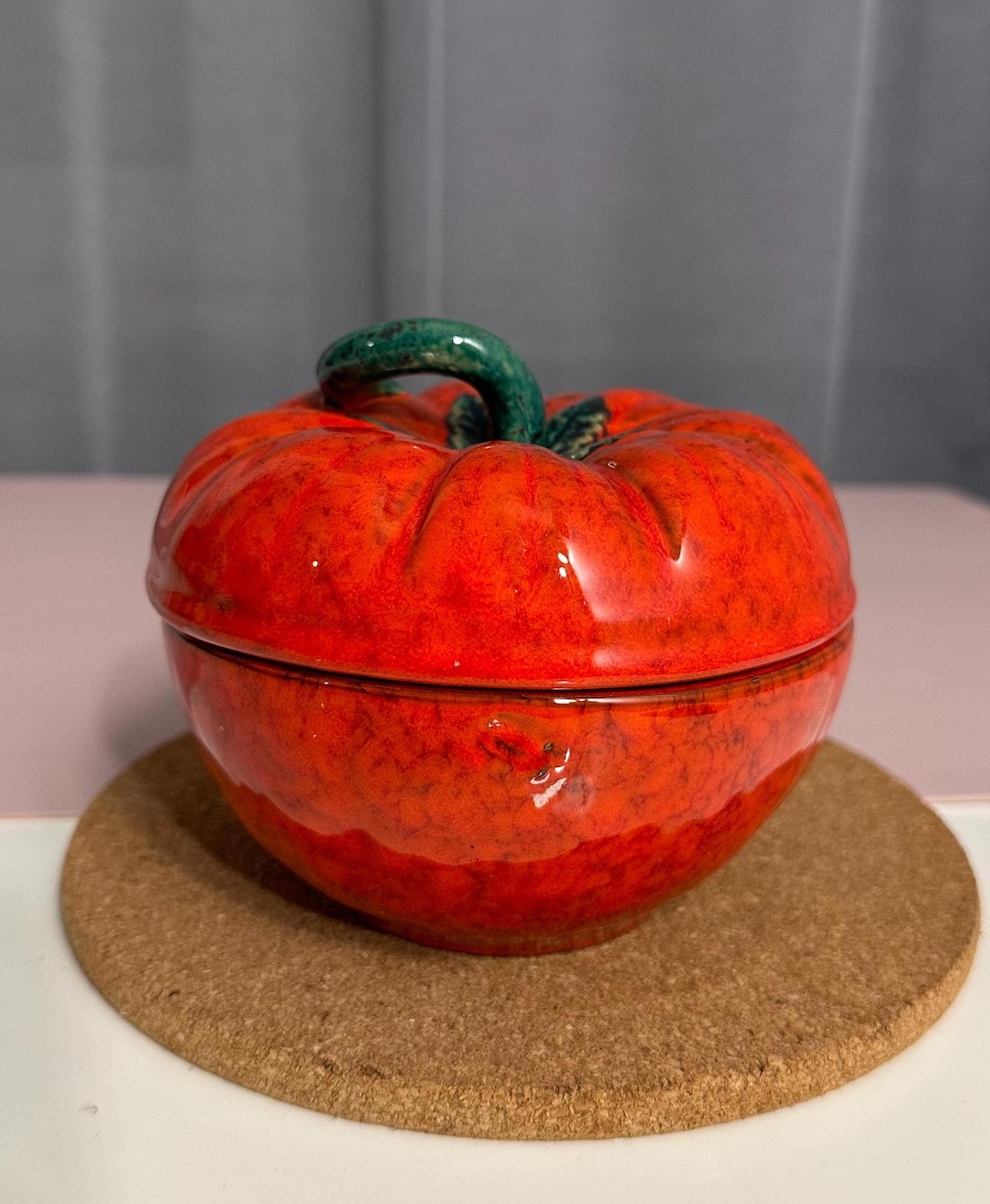 Handmade Ceramic Tomato Bowl With Lid, Ceramic Soup Bowl, Tomato Soup ...