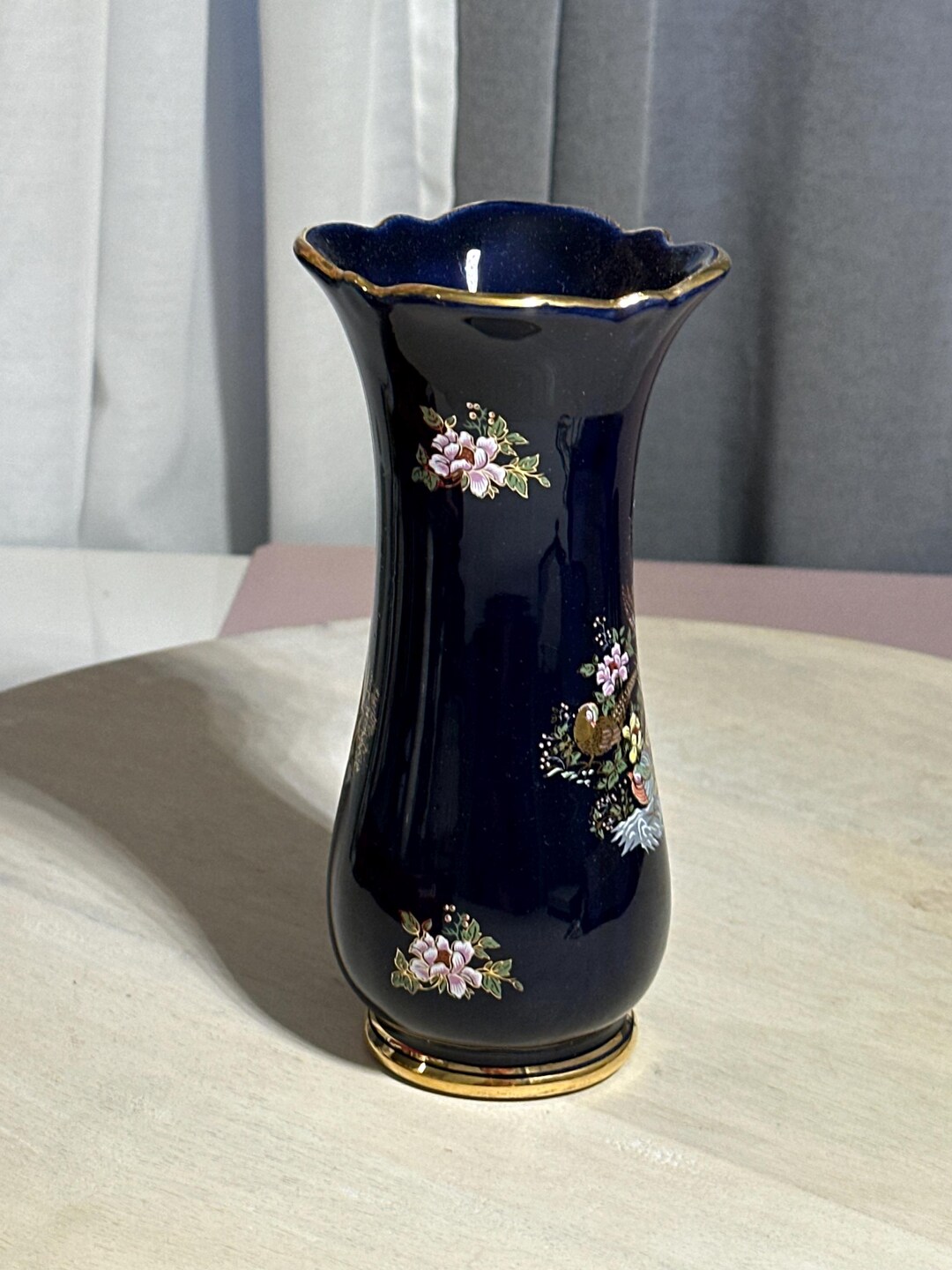 Vintage Blue Vase, Vintage Seramik , Porcelain Vase, Floral Vase ...