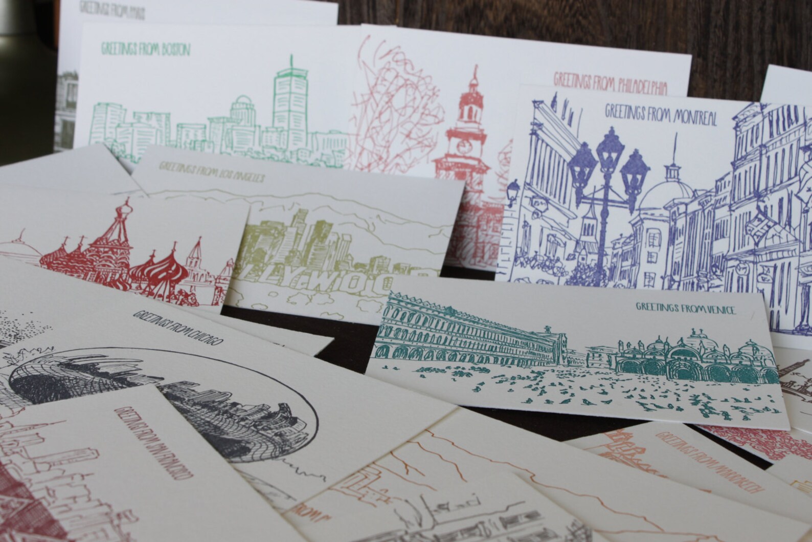 Washington D.C. five letterpress postcards | Etsy