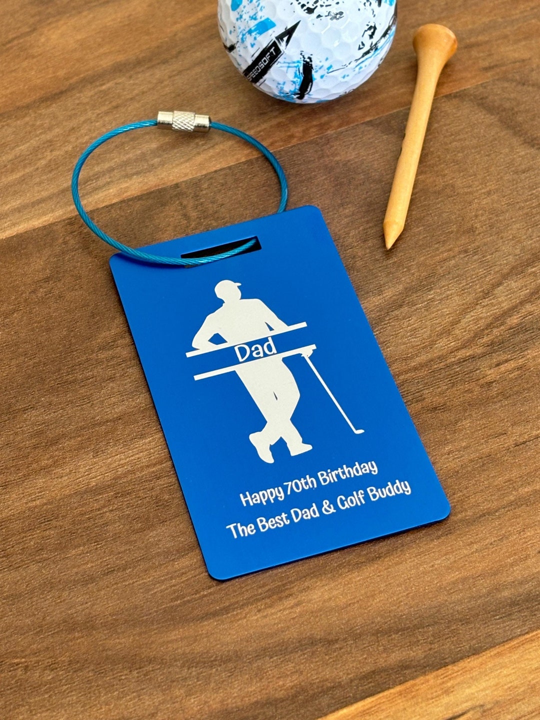 Personalised Golf Bag Tag. Bespoke Golf Bag Tag. Metal Bag Tag. Red ...