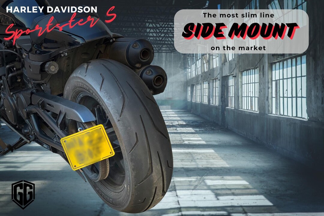Harley Davidson Sportster S RH1250 Side Mount for 5x7 or 7x9 Number ...