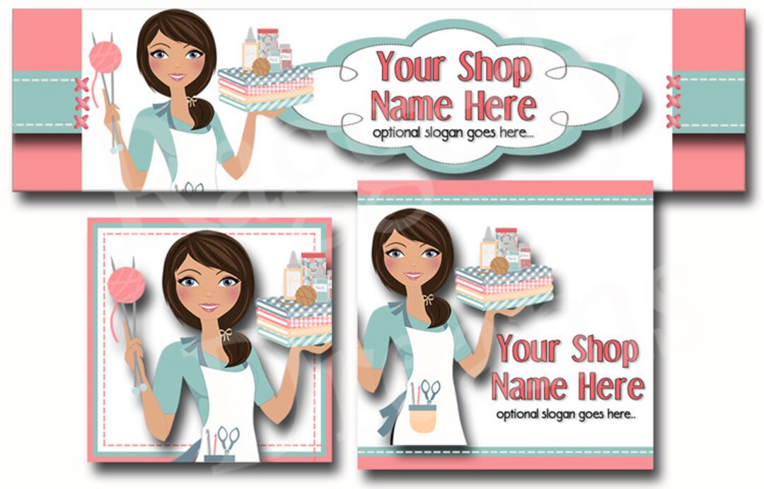 Premade Etsy Cover Photo Large Etsy Banner Etsy Shop Banner SHOP ICON ...