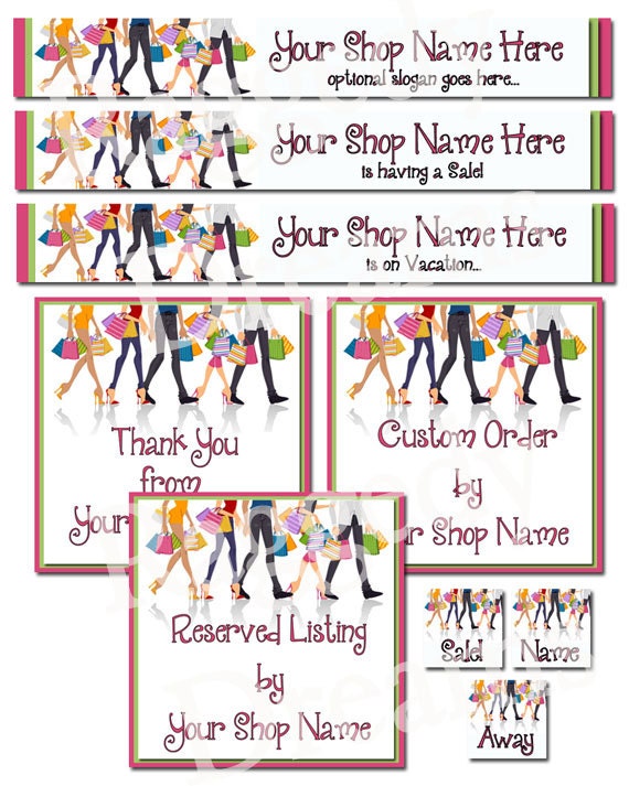 Premade Etsy Banner Set - Etsy Shop Design - SHOP ICON - Shop Profile ...