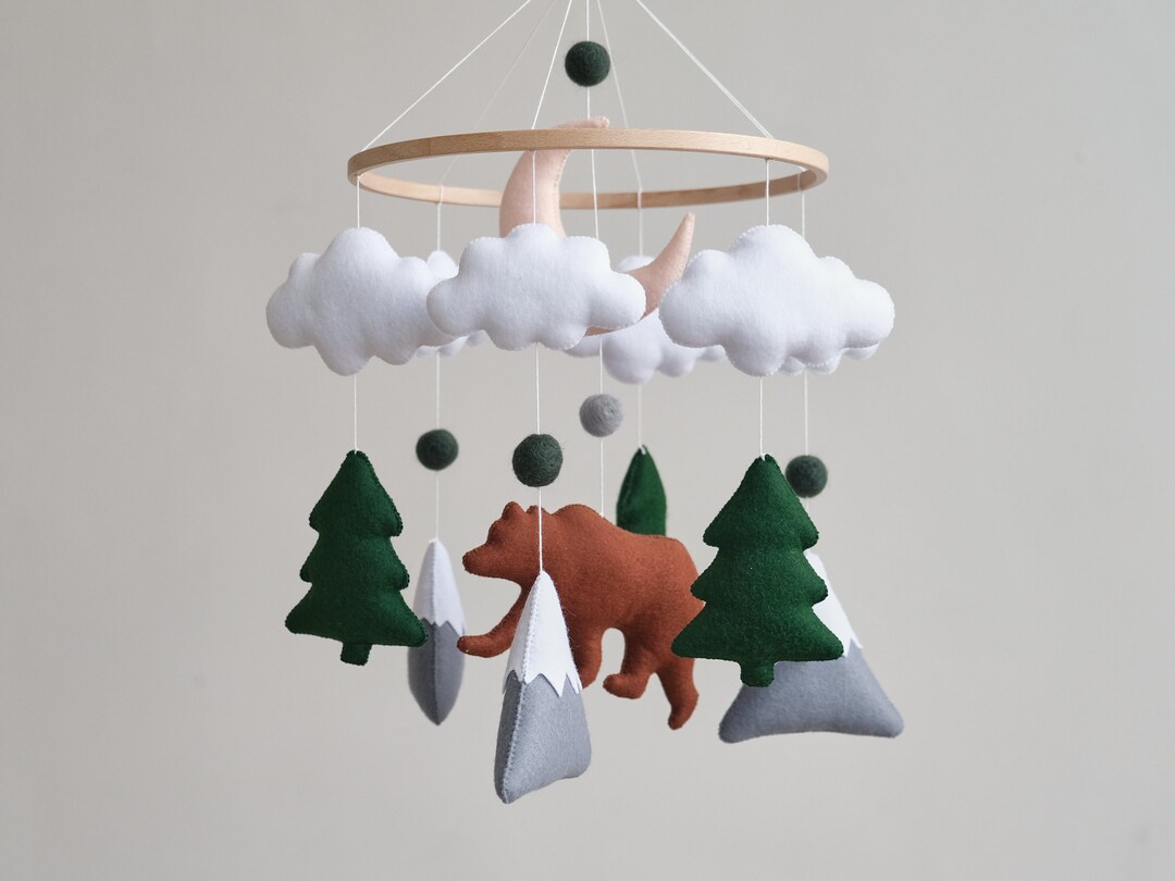 Forest Baby Mobile, Woodland Animals Baby Mobile Crib, Woodland Nursery ...