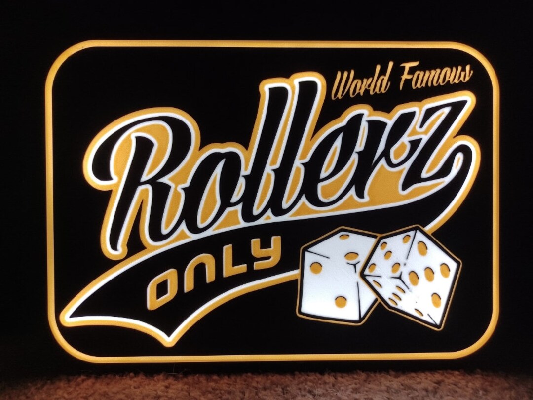 Rollerz Only Car Club LED Lightbox Lamp Sign Fan Art - Etsy