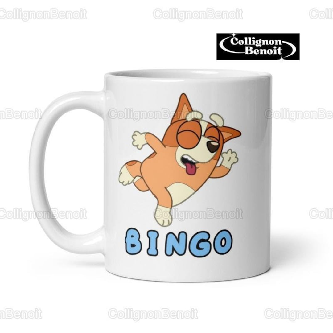Bingo Mug, Bluey Mug, Bingo Bandit Mug, Bluey Cartoon, Cartoon Mug ...