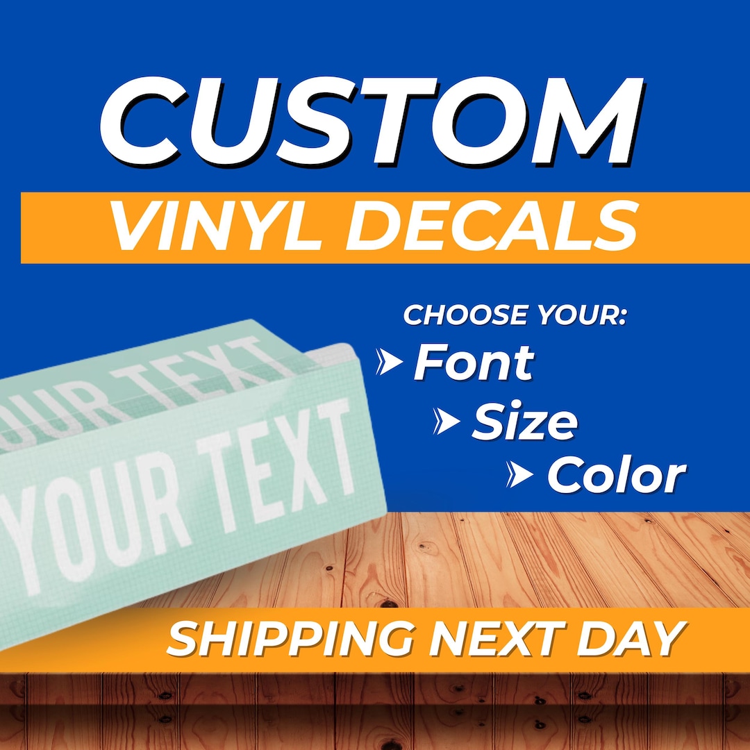 Custom Vinyl Decals - Car, Bottle, Laptop, Window & Business Hours ...