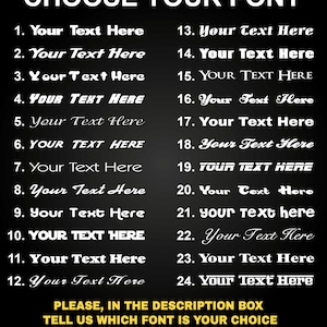 Custom Vinyl Decals - Font Color and Size - Car/ Bottle/ Laptop/ Window ...