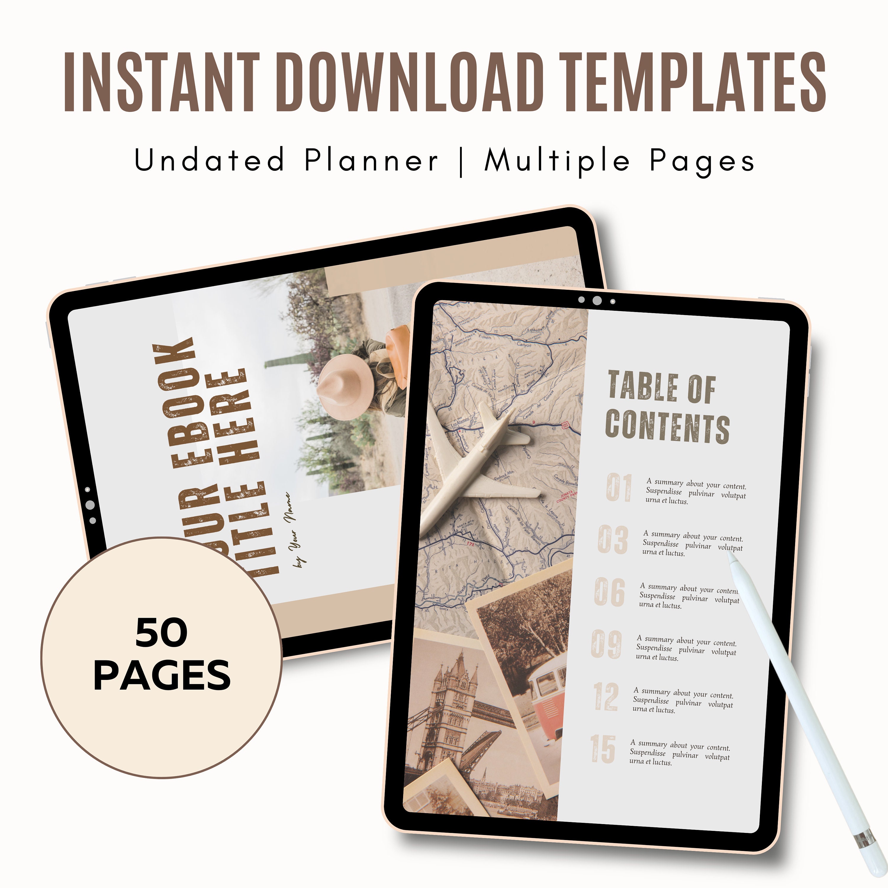 Travel Ebook Templates for Canva, Blogger Templates, Ebook Templates ...