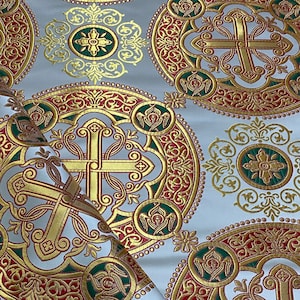Metallic Liturgical Fabric, Orthodox Vestments,|cherubic|, Priest ...