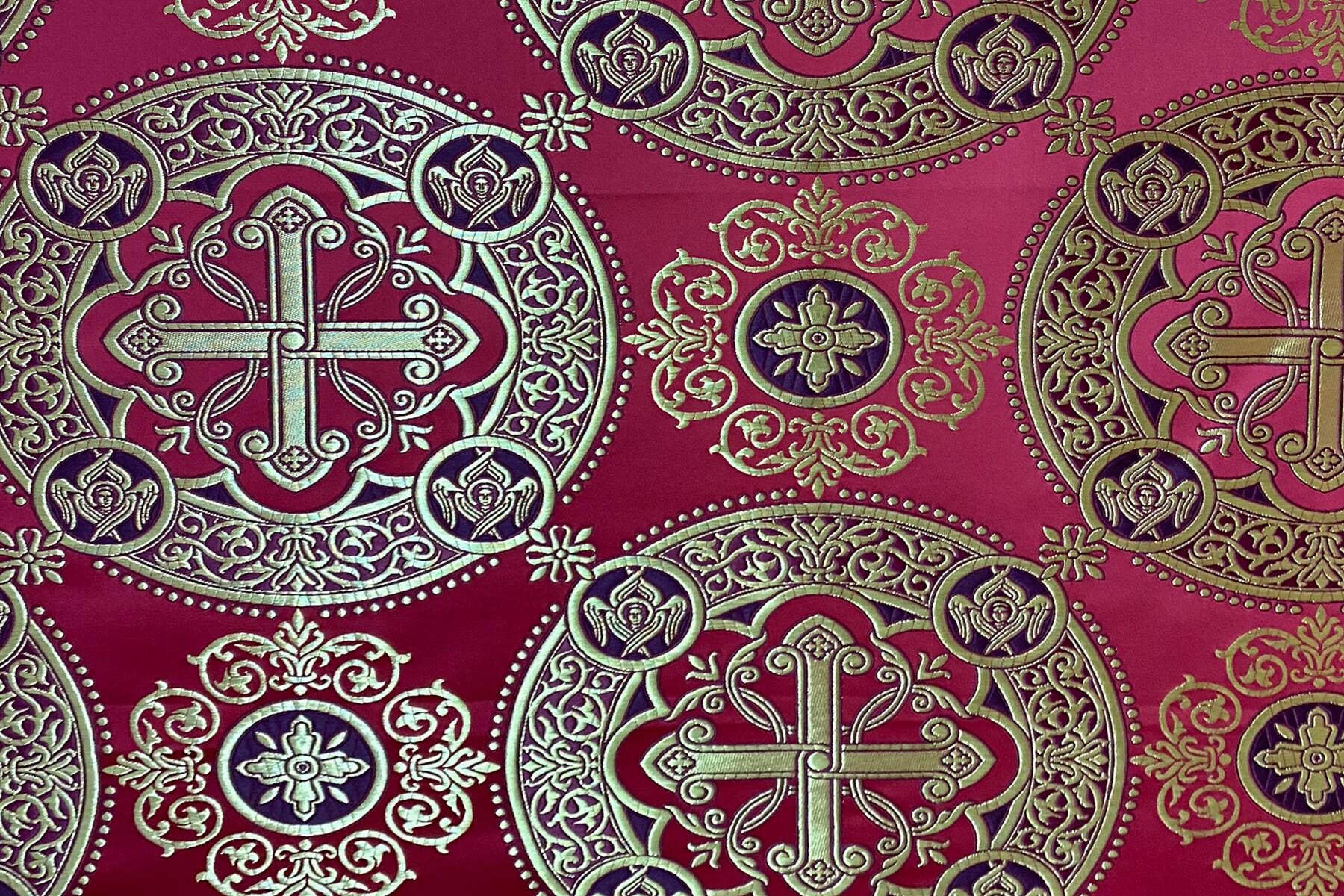 Metallic Liturgical Fabric, Orthodox Vestments,|cherubic|, Priest ...