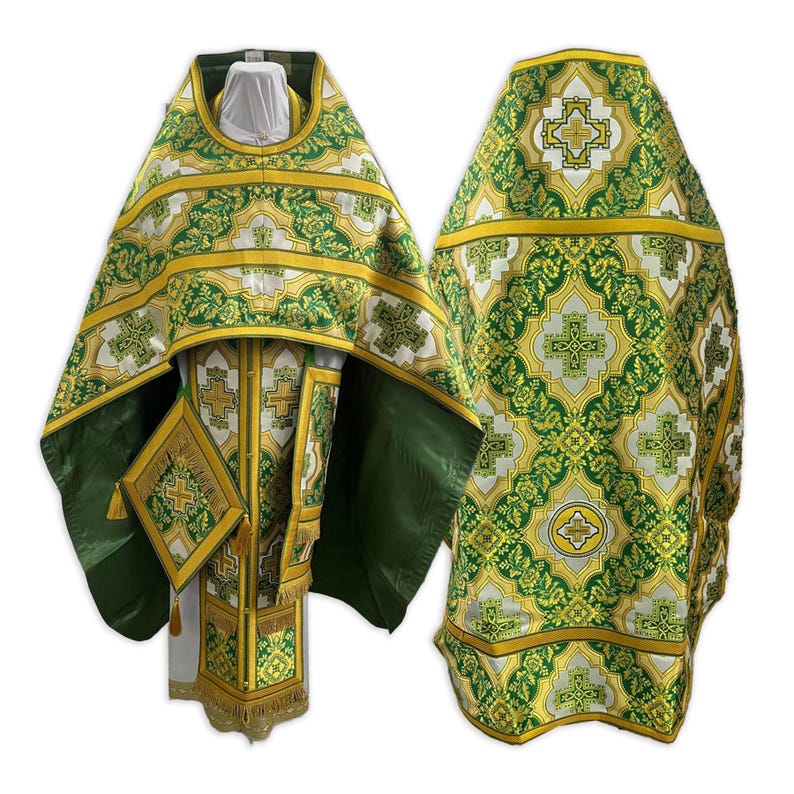 Blue Orthodox Priest's Vestments Set. Premium Metallic Brocade ...