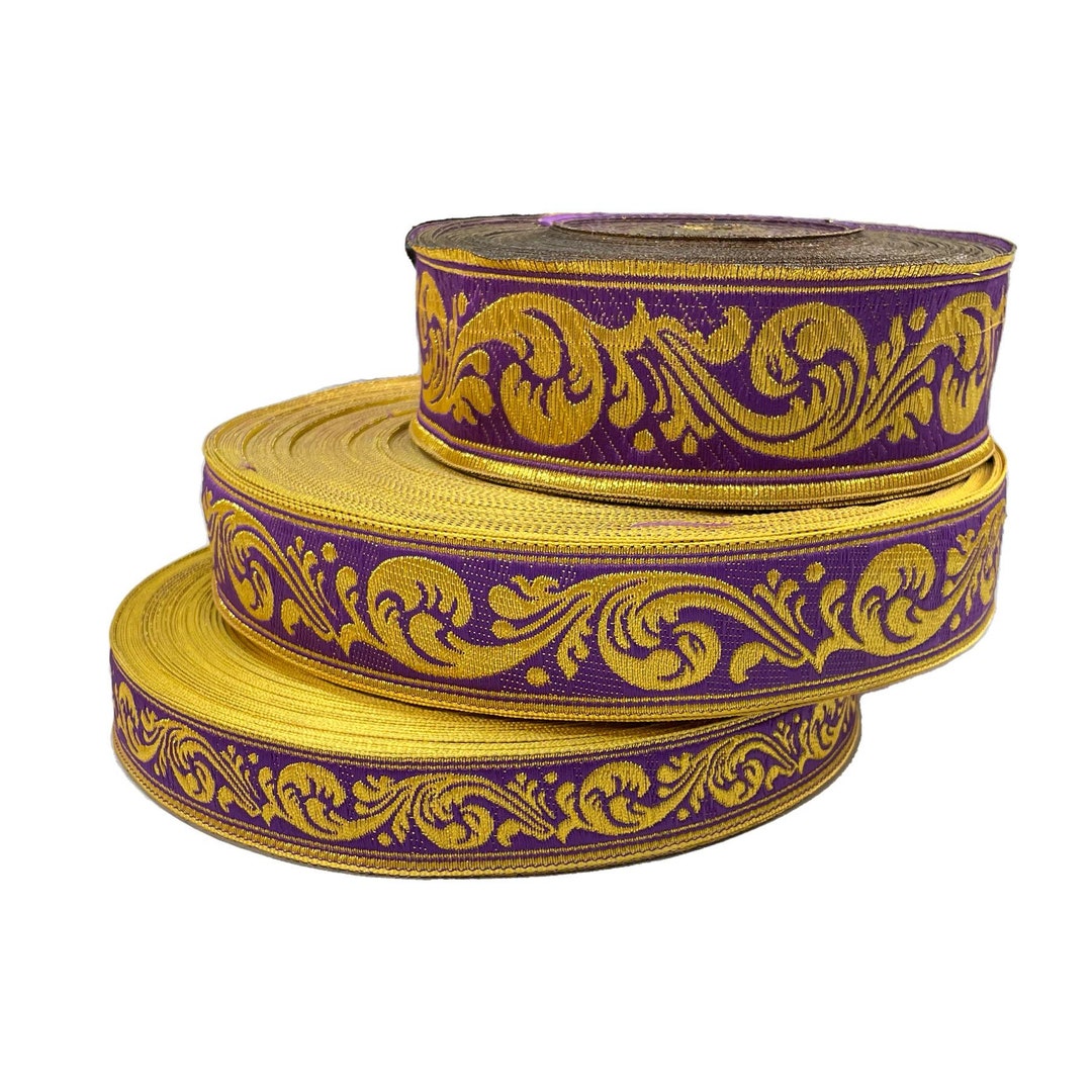 50m Gallon, Liturgical Trim |CURL|, Gold Metallic Ribbon, Vestment ...