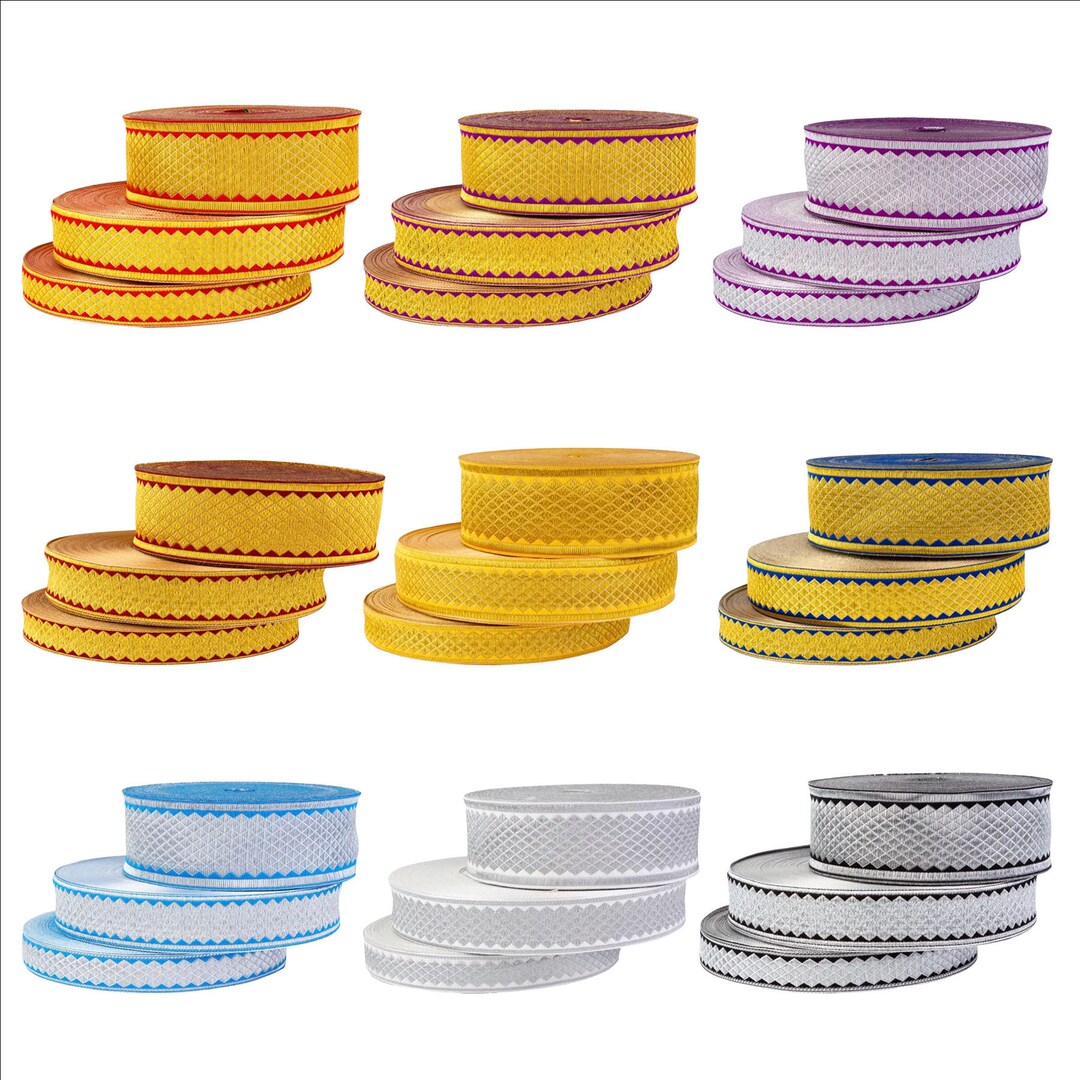 50 Meters Gallon, Liturgical Trim TOOTH, Gold Metallic Ribbon, Vestment ...