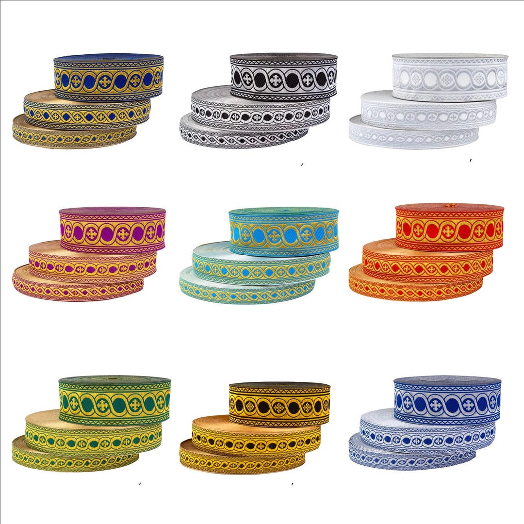 50m Gallon, Liturgical Trim |FLOROVSKY|, Gold Metallic Ribbon, Vestment ...