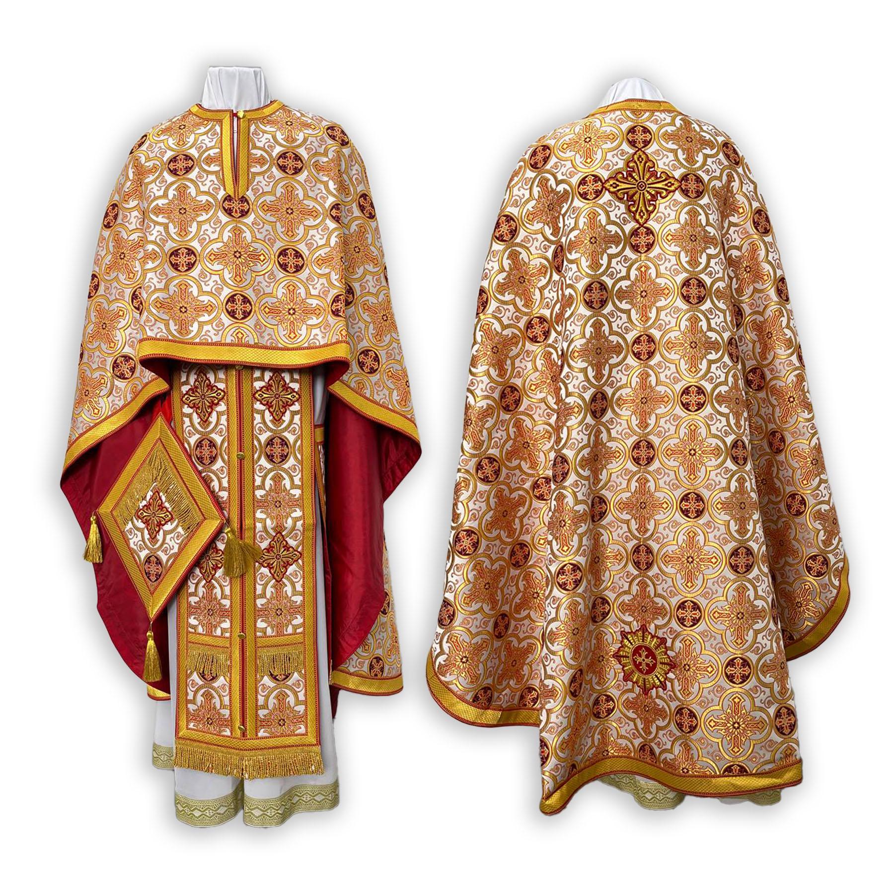 Liturgical Vestments for Priest Greek Style. Blue Orthodox Vestments ...