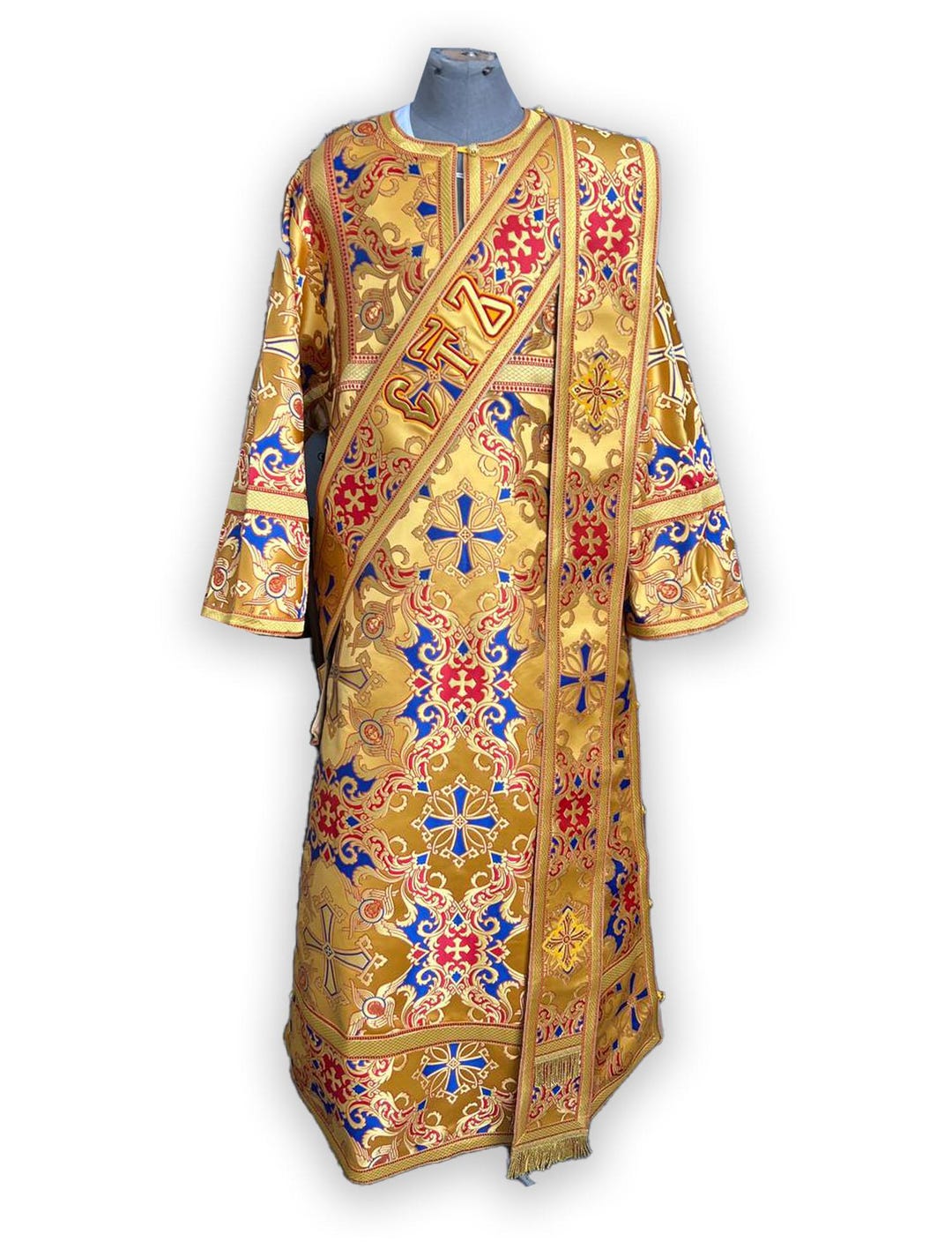 Gold Protodeacon's Vestments. Orthodox Sticharion. Deacon's Sticharion ...