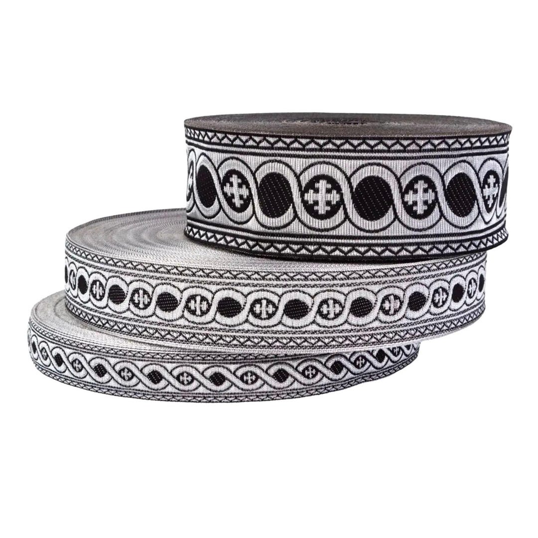 Black Silver Gallon, Liturgical Trim |FLOROVSKY|, Gold Metallic Ribbon ...