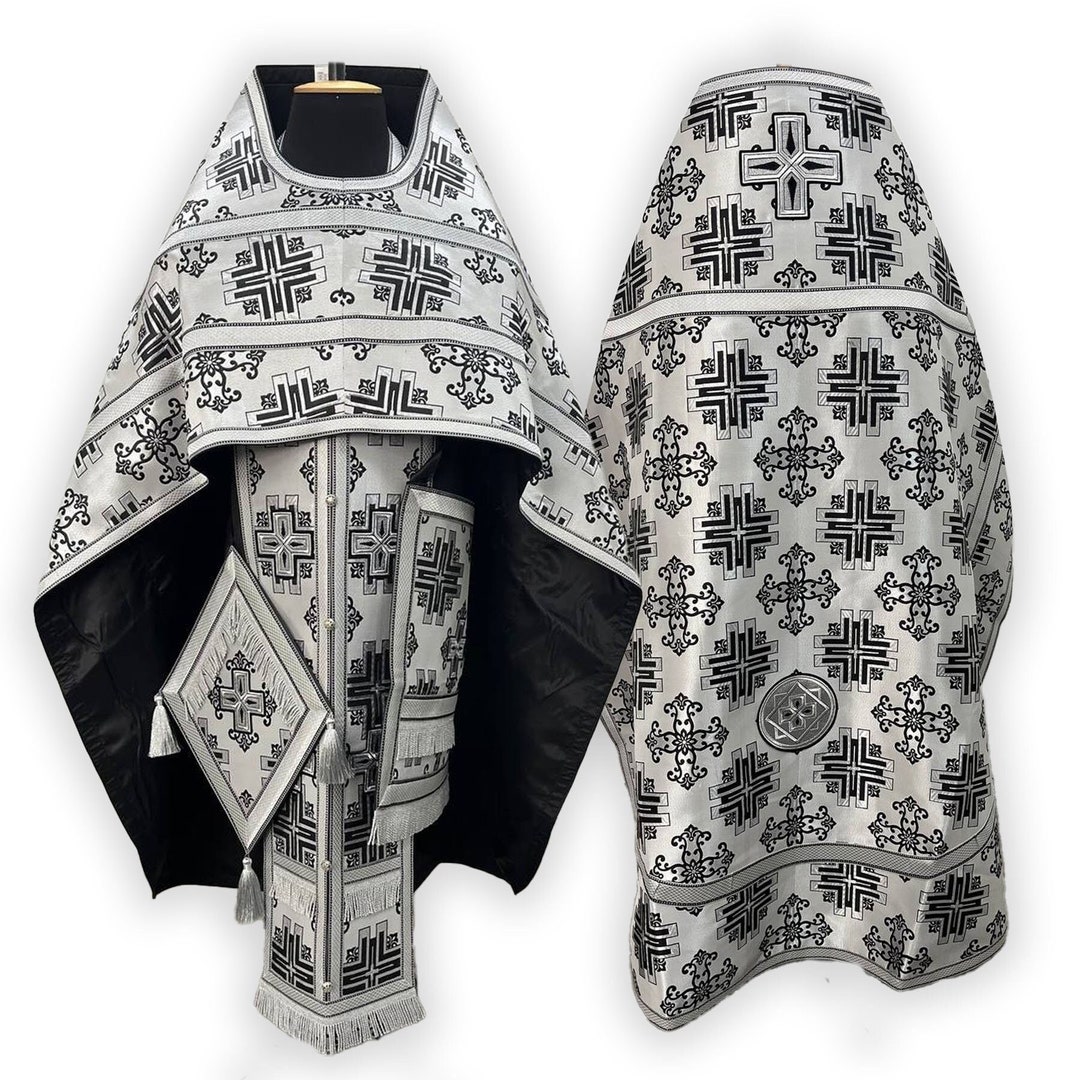 Orthodox Black Vestments Set. Handcrafted Religious Vestments ...