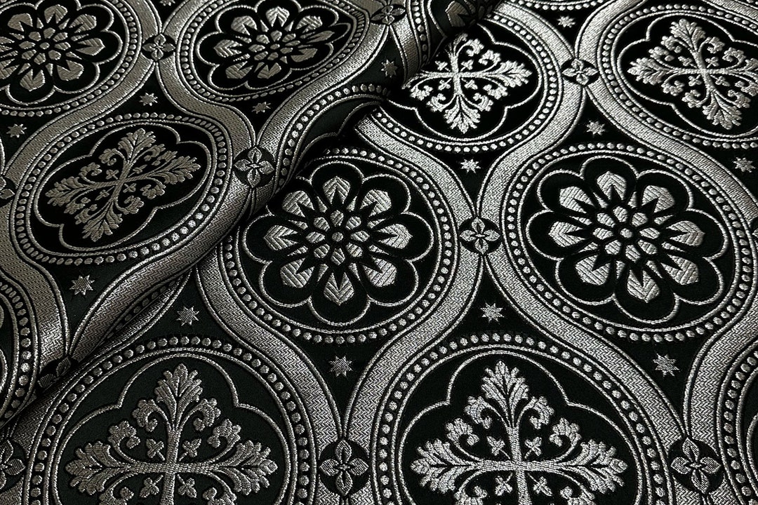 Black Fabric,metallic and Nonmetallic Brocade,|greek CIRCLE|, Orthodox ...