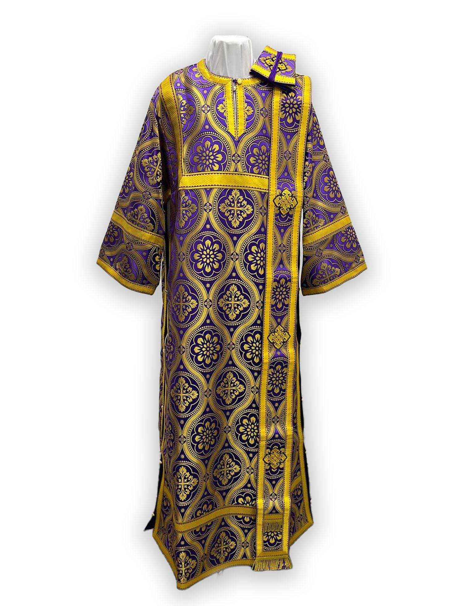 Black Deacon's Protodeacon's Vestments. Deacon's Sticharion. Orthodox ...