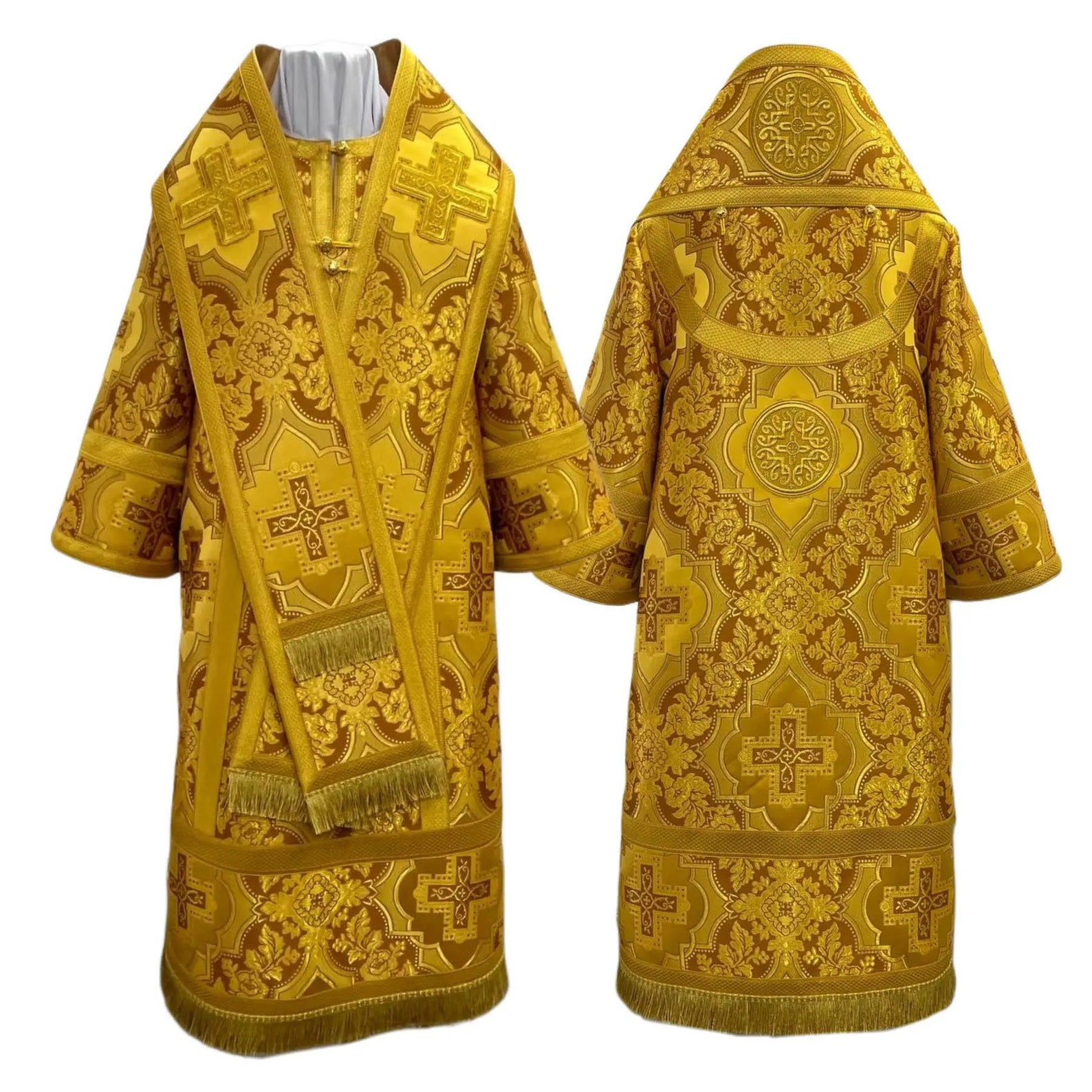 Bishops Gold Vestments. Premium Metallic Brocade. Bishop Set Vestment ...