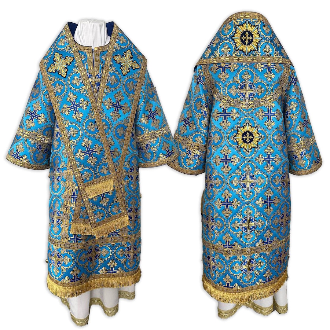 Blue Bishops Vestments. Bishop Set Vestment. Archbishops Vestments ...