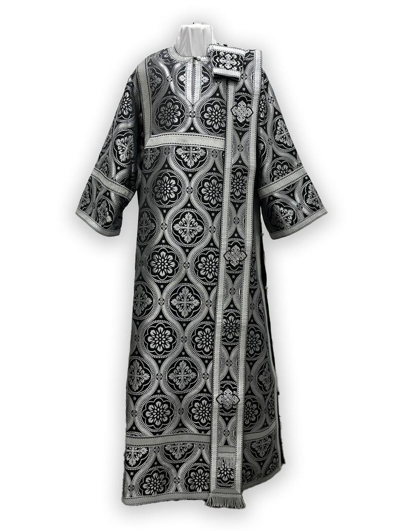 Black Deacon's Protodeacon's Vestments. Deacon's Sticharion. Orthodox ...