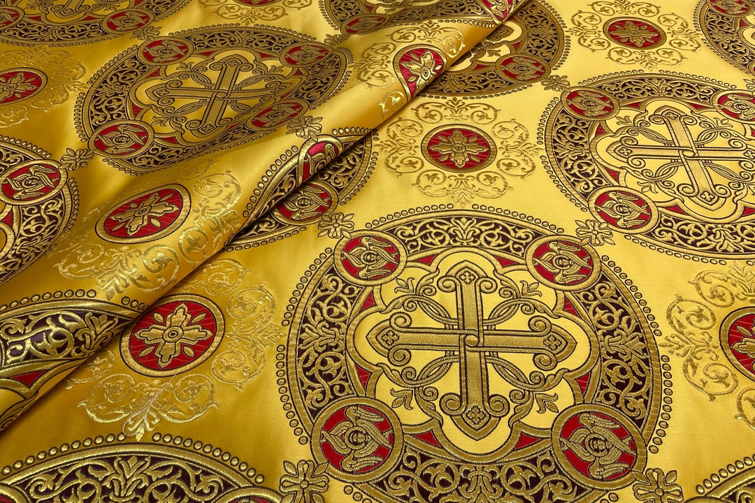 Metallic Liturgical Fabric, Orthodox Vestments,|cherubic|, Priest ...