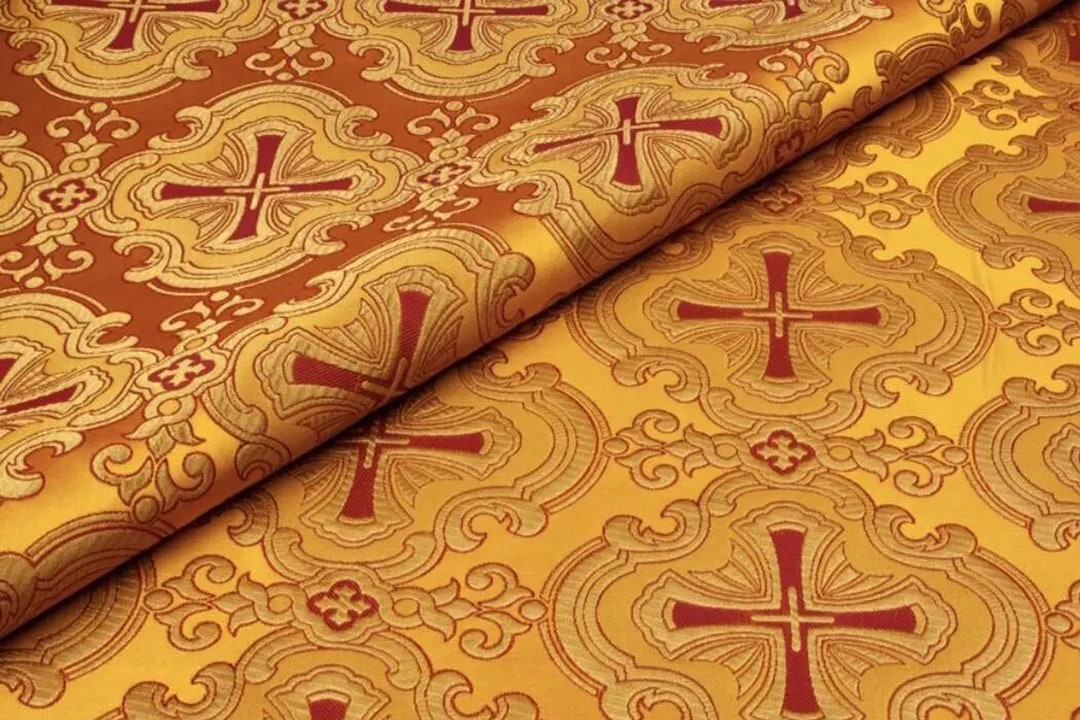 Church Fabric, Vestment Brocade,|easter| Many Colors, Christian Cloth ...