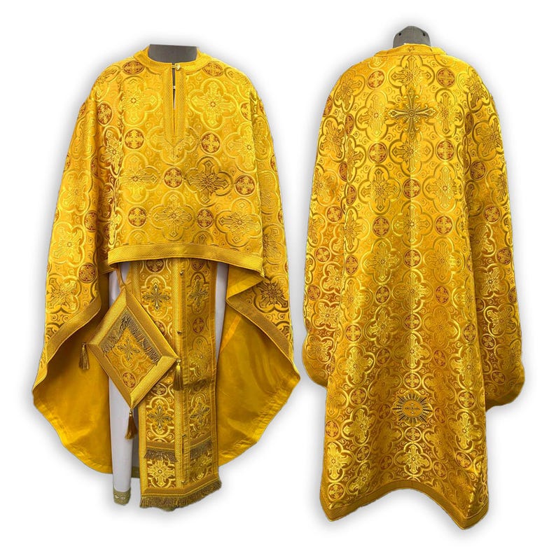 Brocaded Priest Vestments Set. Greek Style. Orthodox Vestments ...