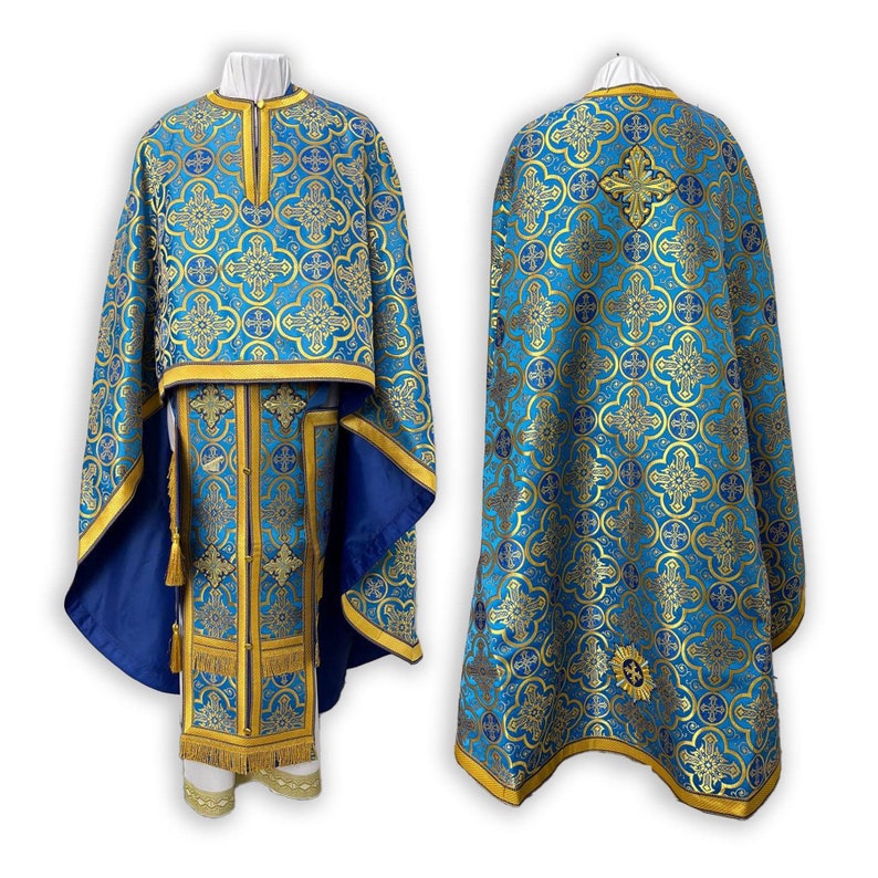 Brocaded Priest Vestments Set. Greek Style. Orthodox Vestments ...