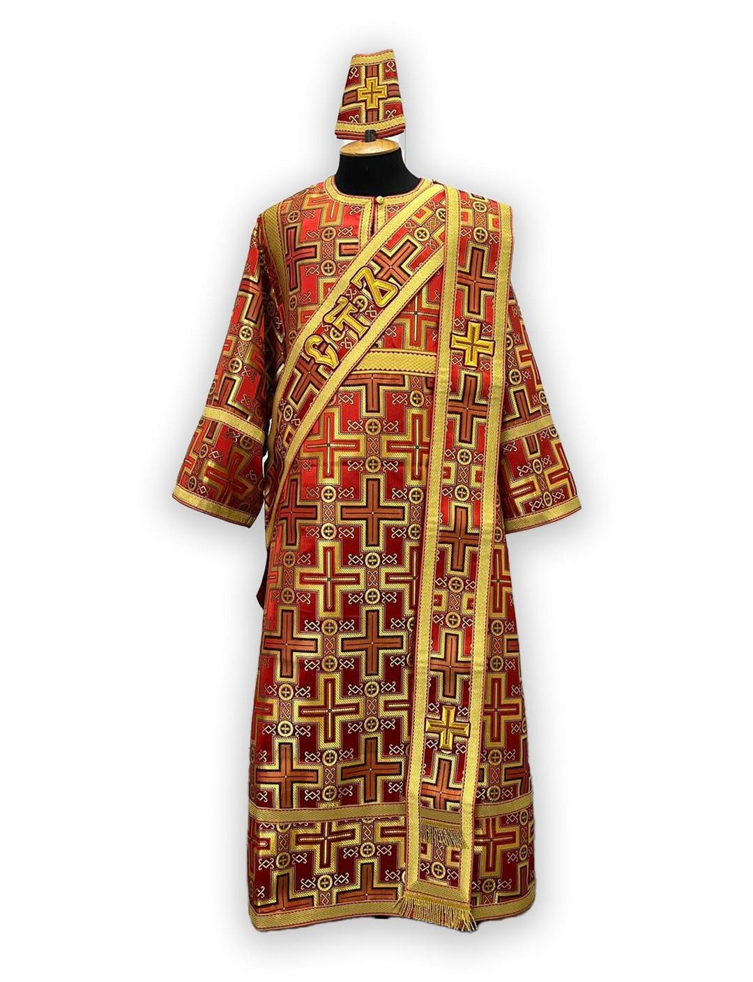 Red Protodeacon's Vestments. Protodeacon's Sticharion. Orthodox ...