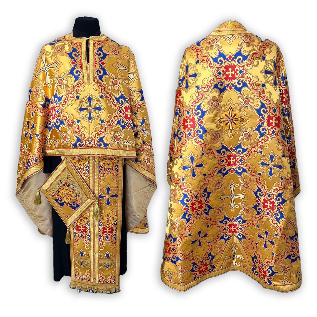Gold Greek Style Vestment. Liturgical Greek Vestments. Orthodox Cloth ...